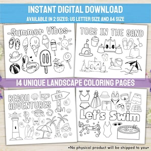 Summer Coloring Pages for Kids, Summertime Printable Activity for ...