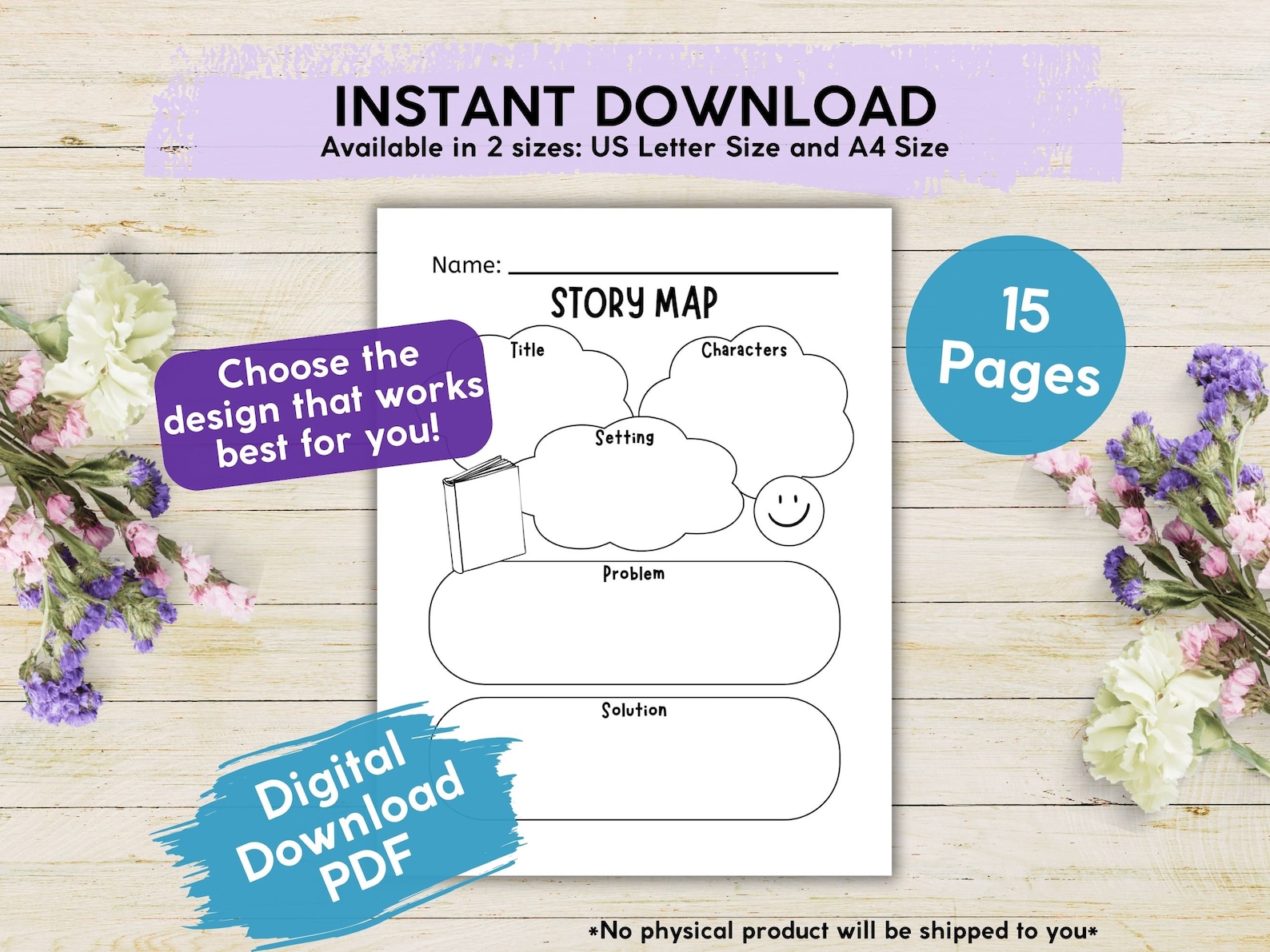 Book Summary and Story Map Printable Bundle for Kids, Favorite Book ...