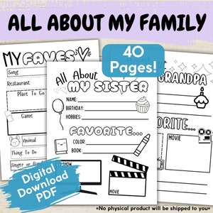 All About My Family Printable Book for Kids, This is My Family Template ...