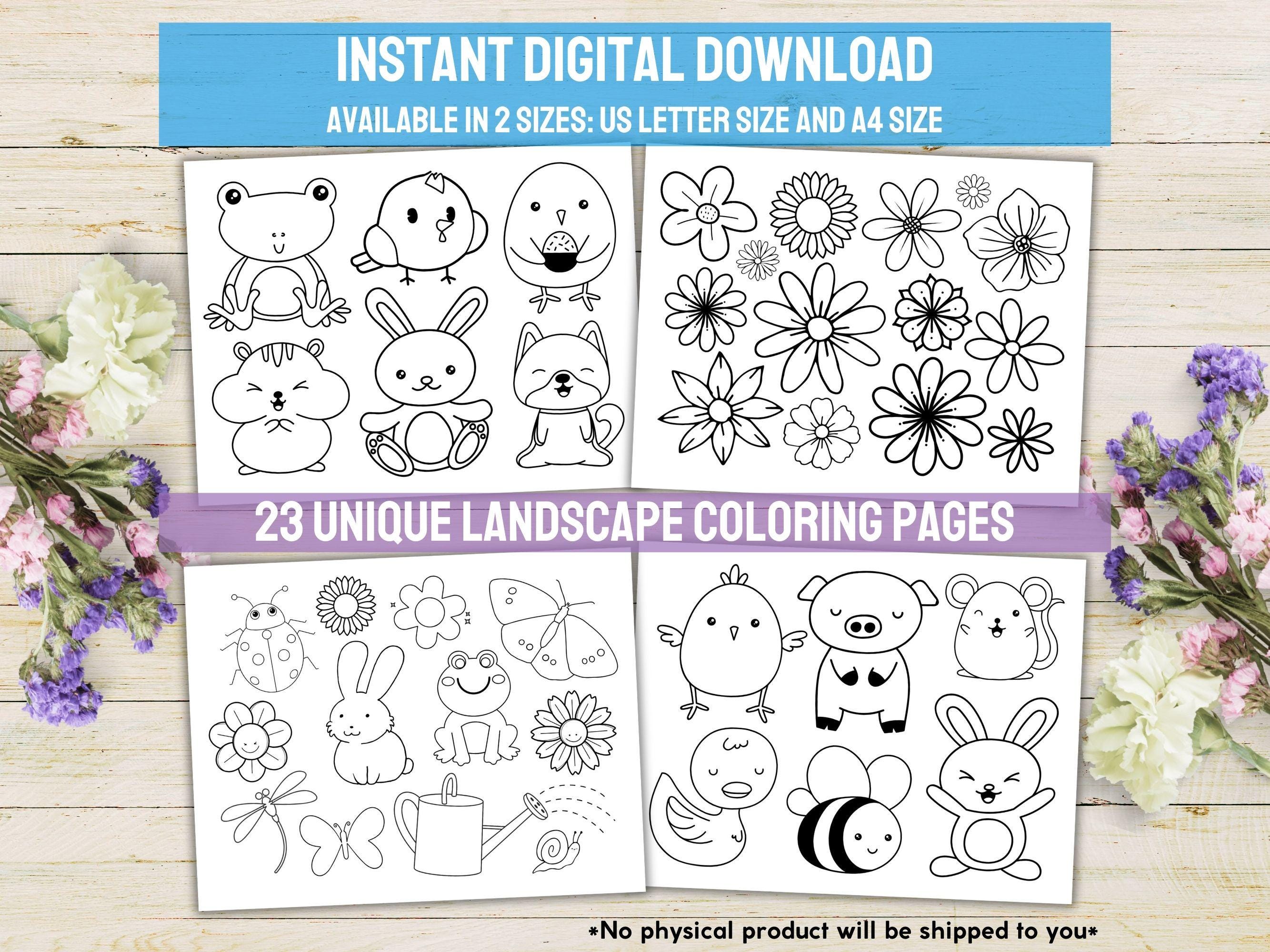 Páginas para colorear imprimibles con temática de primavera para niños ...