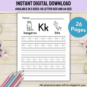 Alphabet Letter Tracing Printable Worksheet for Preschooler, Alphabetic ...