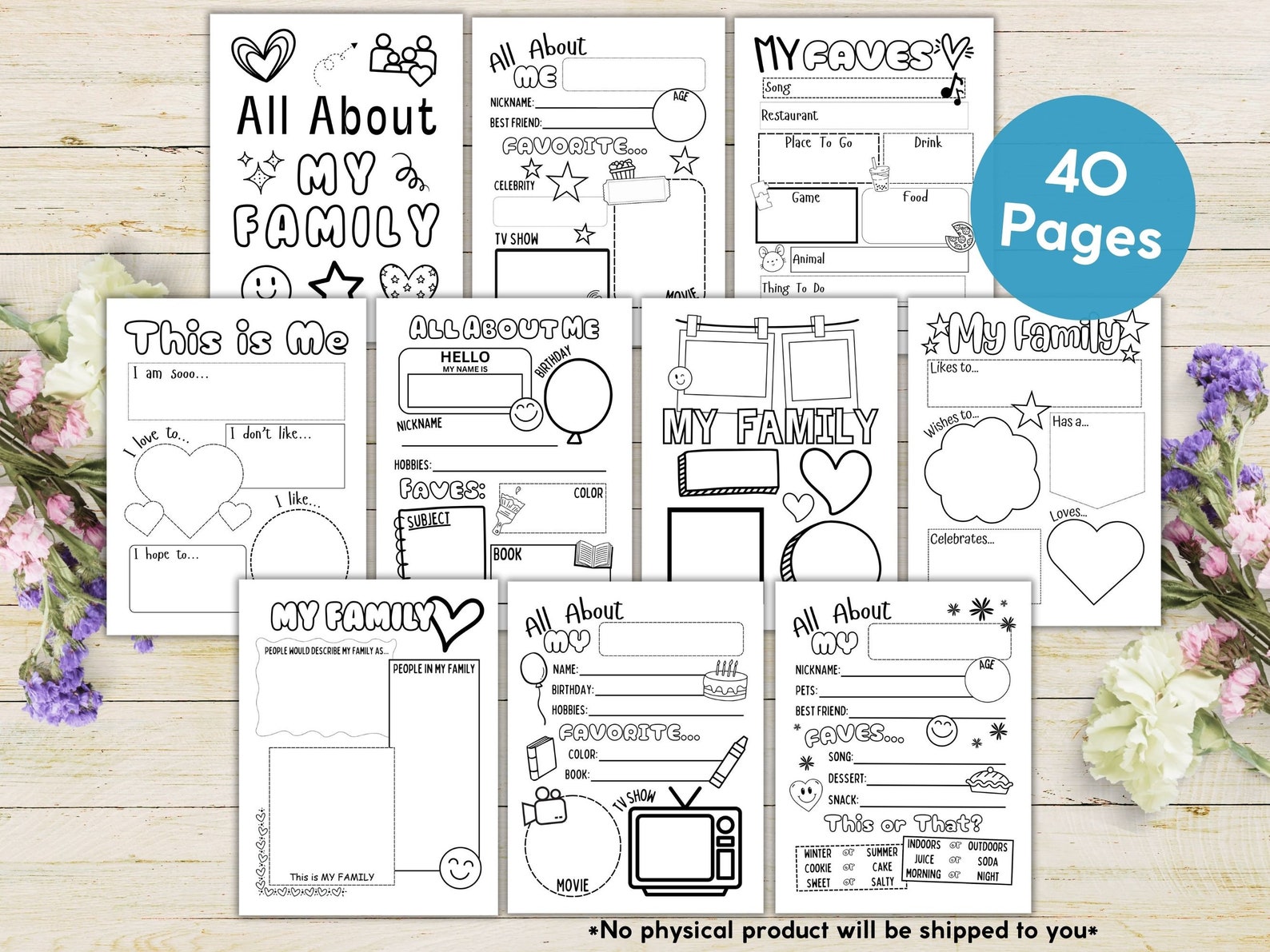 All About My Family Printable Book for Kids, This is My Family Template ...