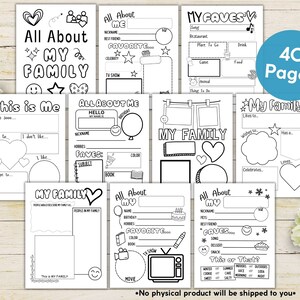 All About My Family Printable Book for Kids, This is My Family Template ...