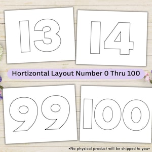 Extra Large Block Numbers for Kids Crafts, Printable Number Practice ...