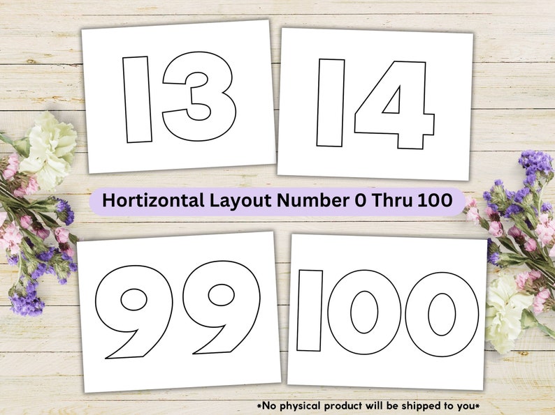 Extra Large Block Numbers for Kids Crafts, Printable Number Practice ...