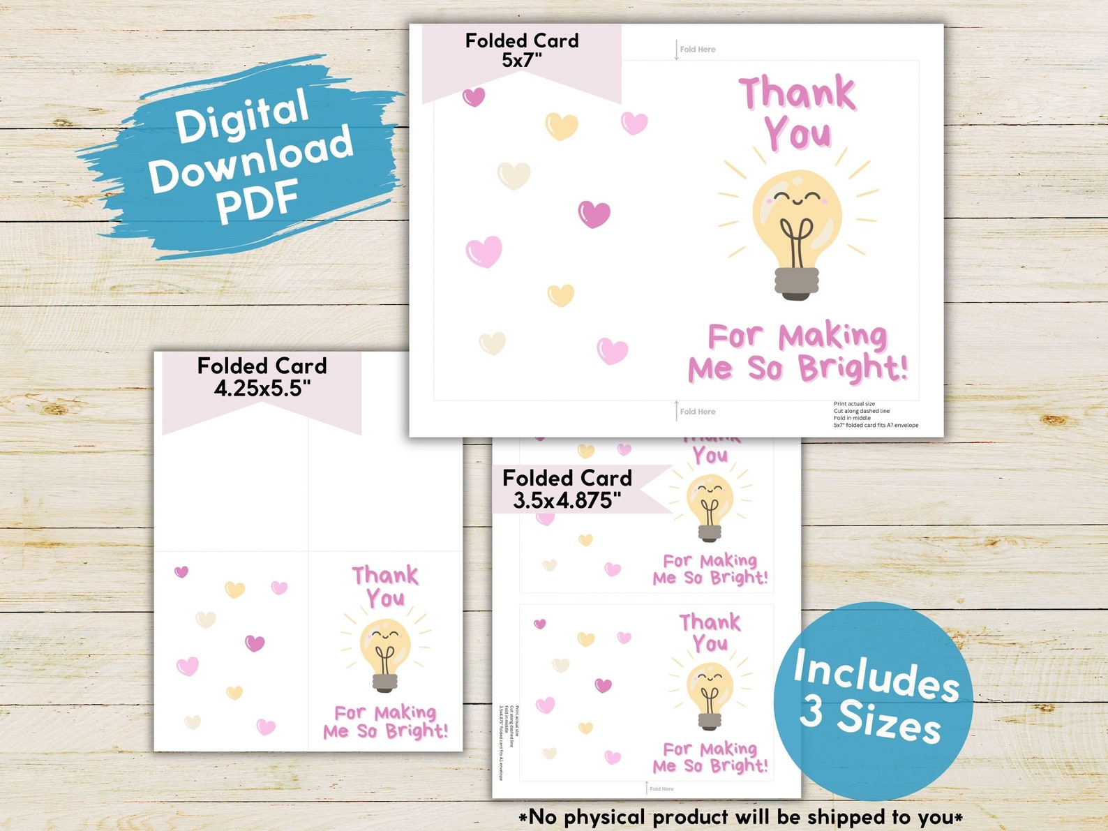 Teacher Appreciation Thank You Printable Carding, Thanks Teacher Card ...