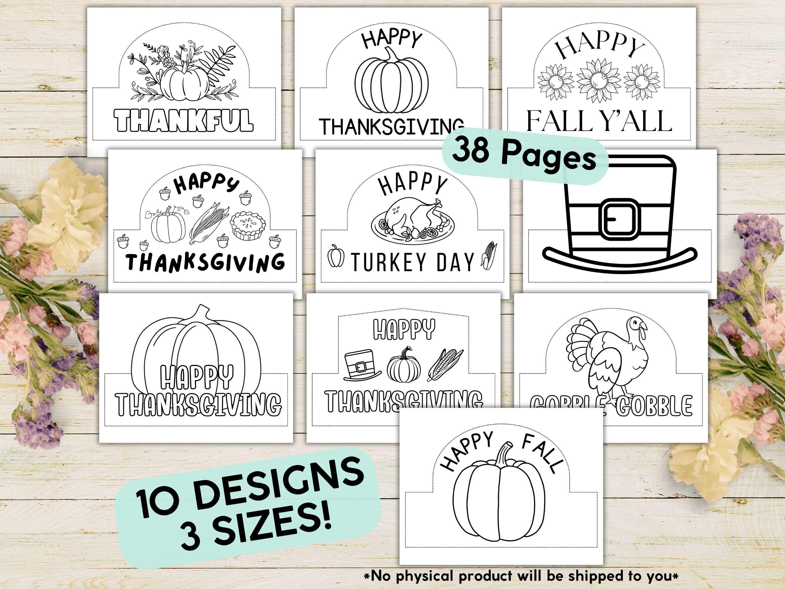 Fall Themed Paper Crown for Kids, Thanksgiving DIY Printable Hat or ...