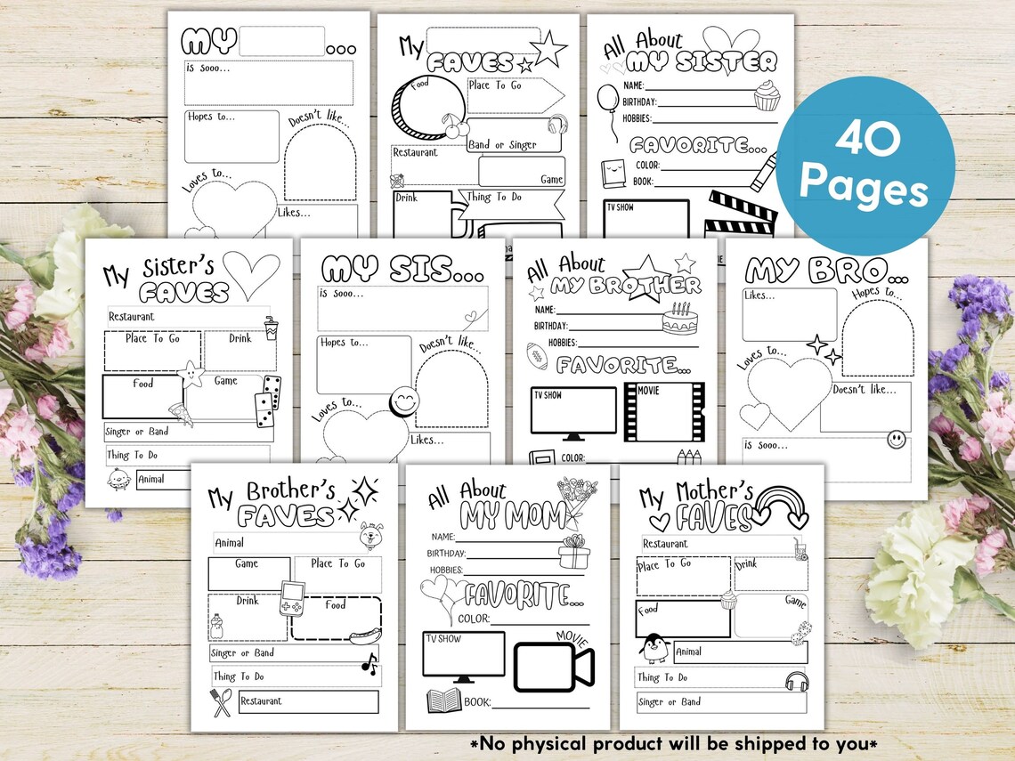 All About My Family Printable Book for Kids, This is My Family Template ...