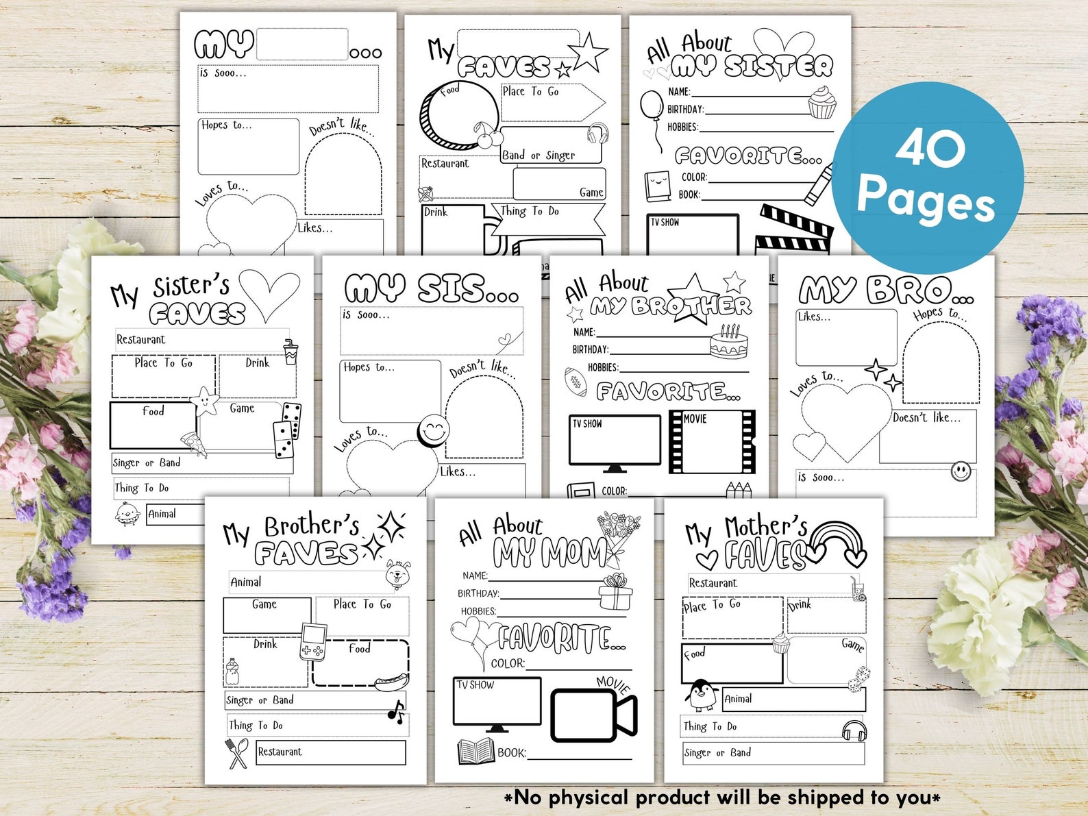 All About My Family Printable Book for Kids, This is My Family Template ...
