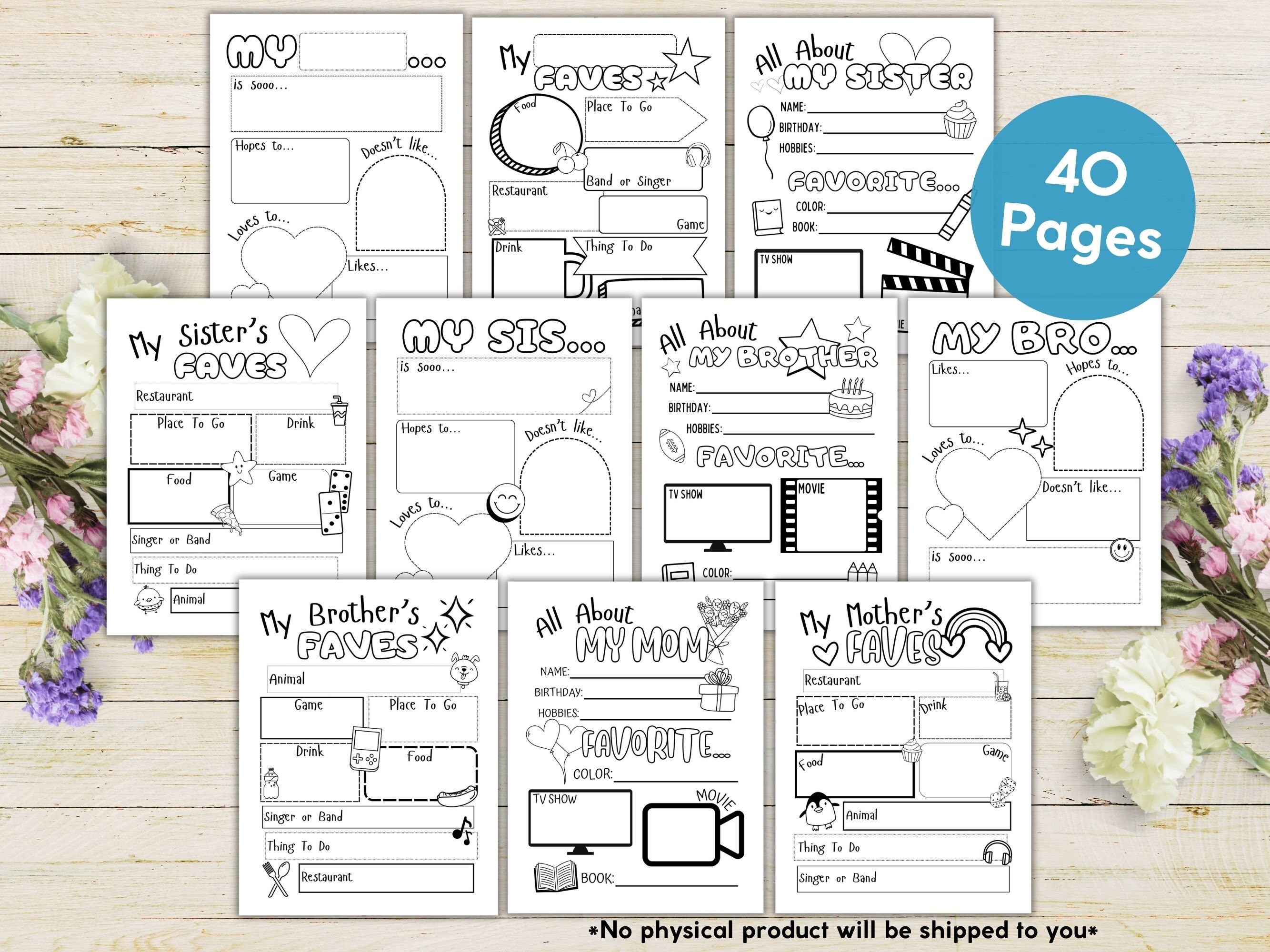 All About My Family Printable Book for Kids, This is My Family Template ...