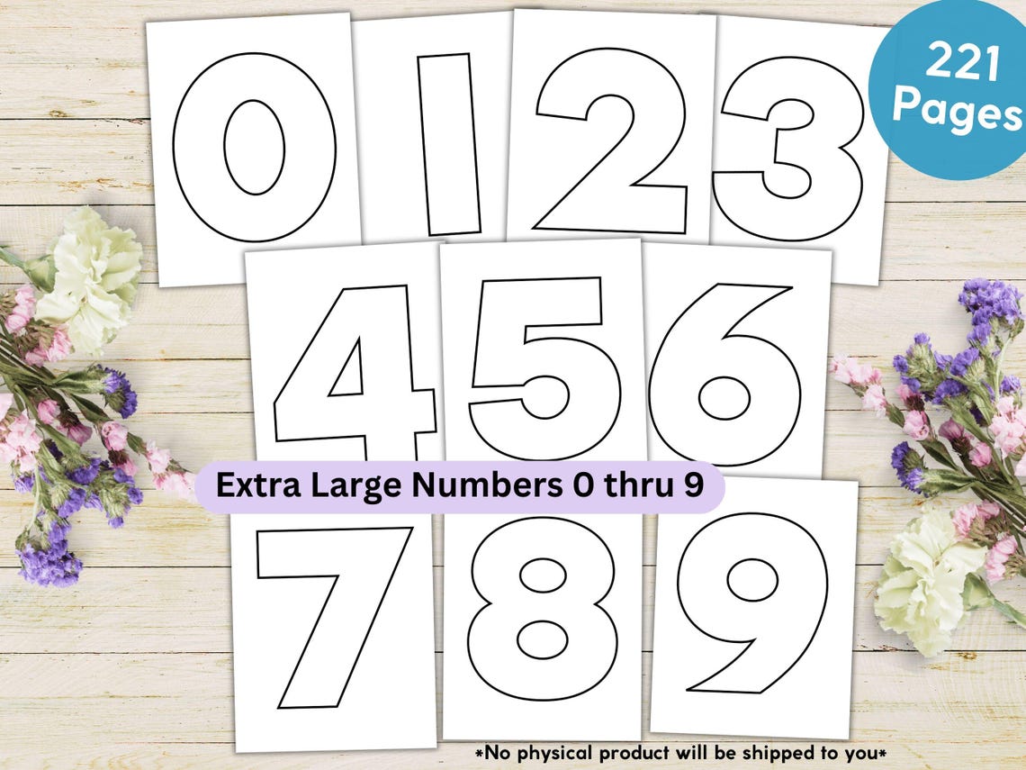 ABC and 123 Large Block Letters and Numbers, Printable Classroom ...