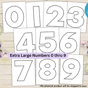 ABC and 123 Large Block Letters and Numbers, Printable Classroom ...