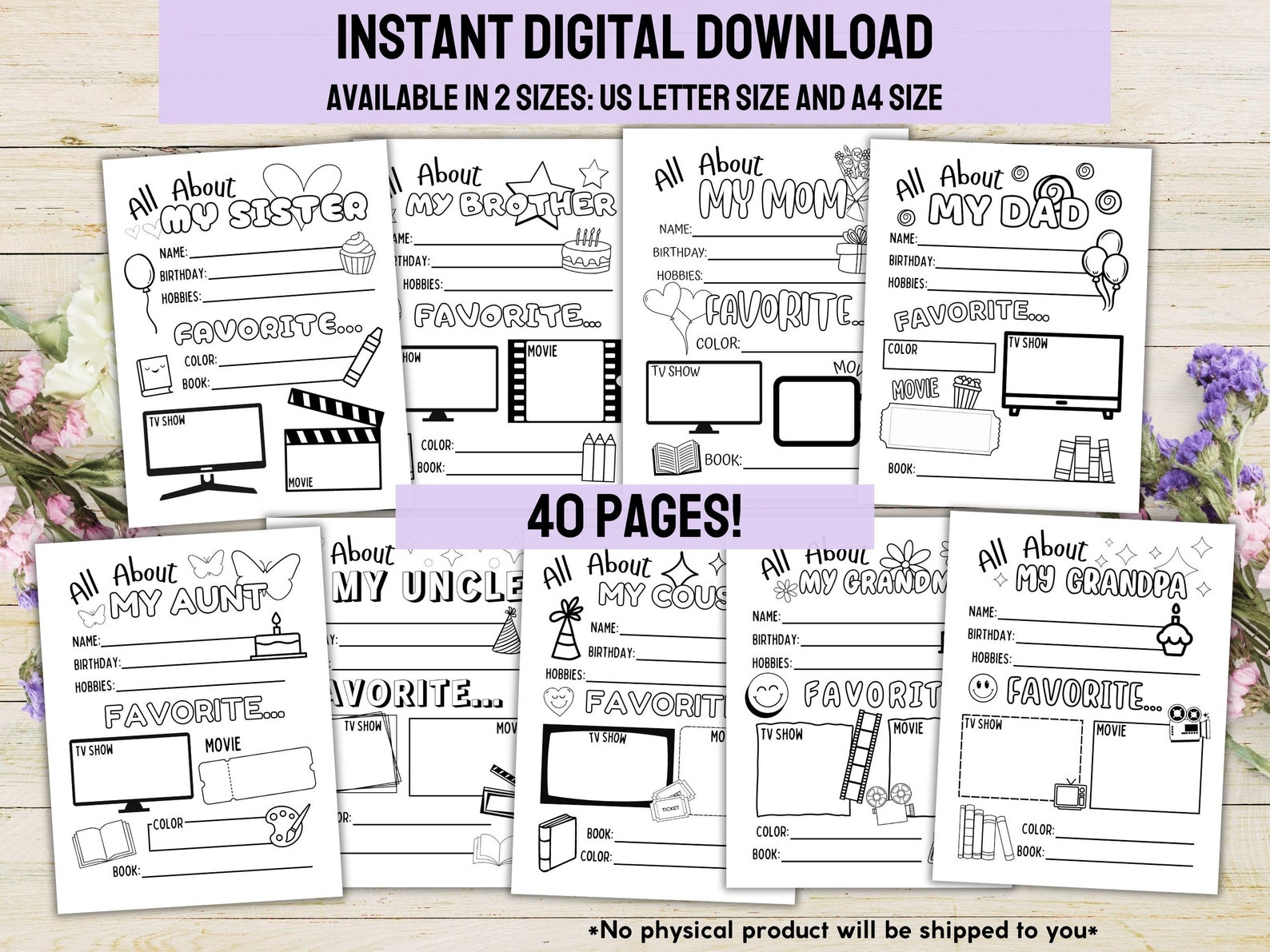 All About My Family Printable Book for Kids, This is My Family Template ...