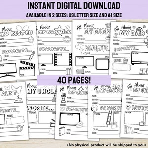 All About My Family Printable Book for Kids, This is My Family Template ...
