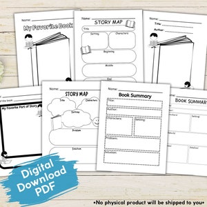Book Summary and Story Map Printable Bundle for Kids, Favorite Book ...