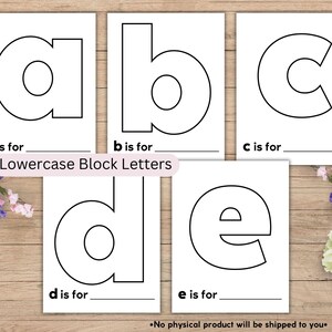 Large Block Letter Pages for Kids Alphabet Crafts, Printable Letter ...