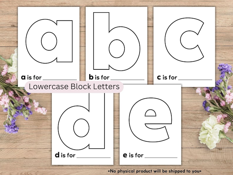 Large Block Letter Pages for Kids Alphabet Crafts, Printable Letter ...