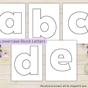 Large Alphabet Block Letters for Kids Crafts, Printable Uppercase and ...