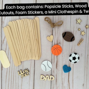 DIY Father's Day Sports Themed Popsicle Stick Frame Kids Craft Kit ...