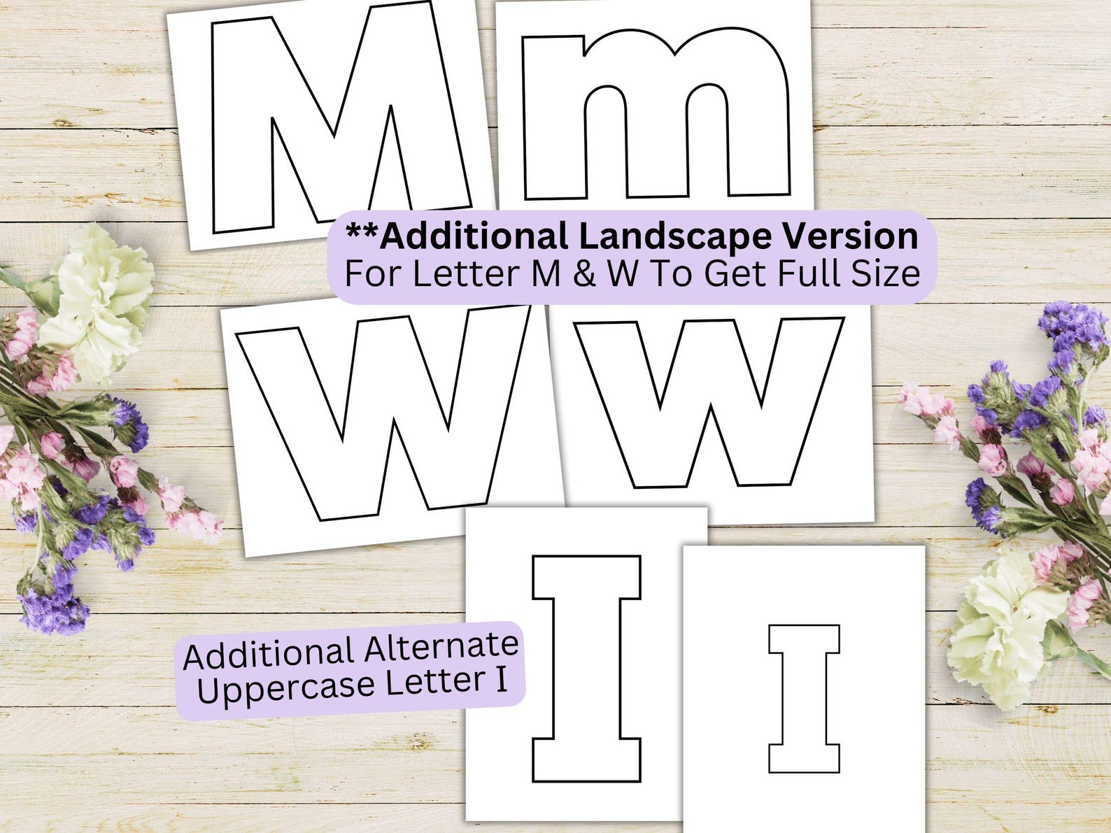 ABC and 123 Large Block Letters and Numbers, Printable Classroom ...