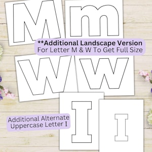 ABC and 123 Large Block Letters and Numbers, Printable Classroom ...