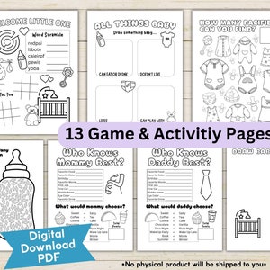 Printable Baby Shower Games for Children, Welcome Little One Party ...