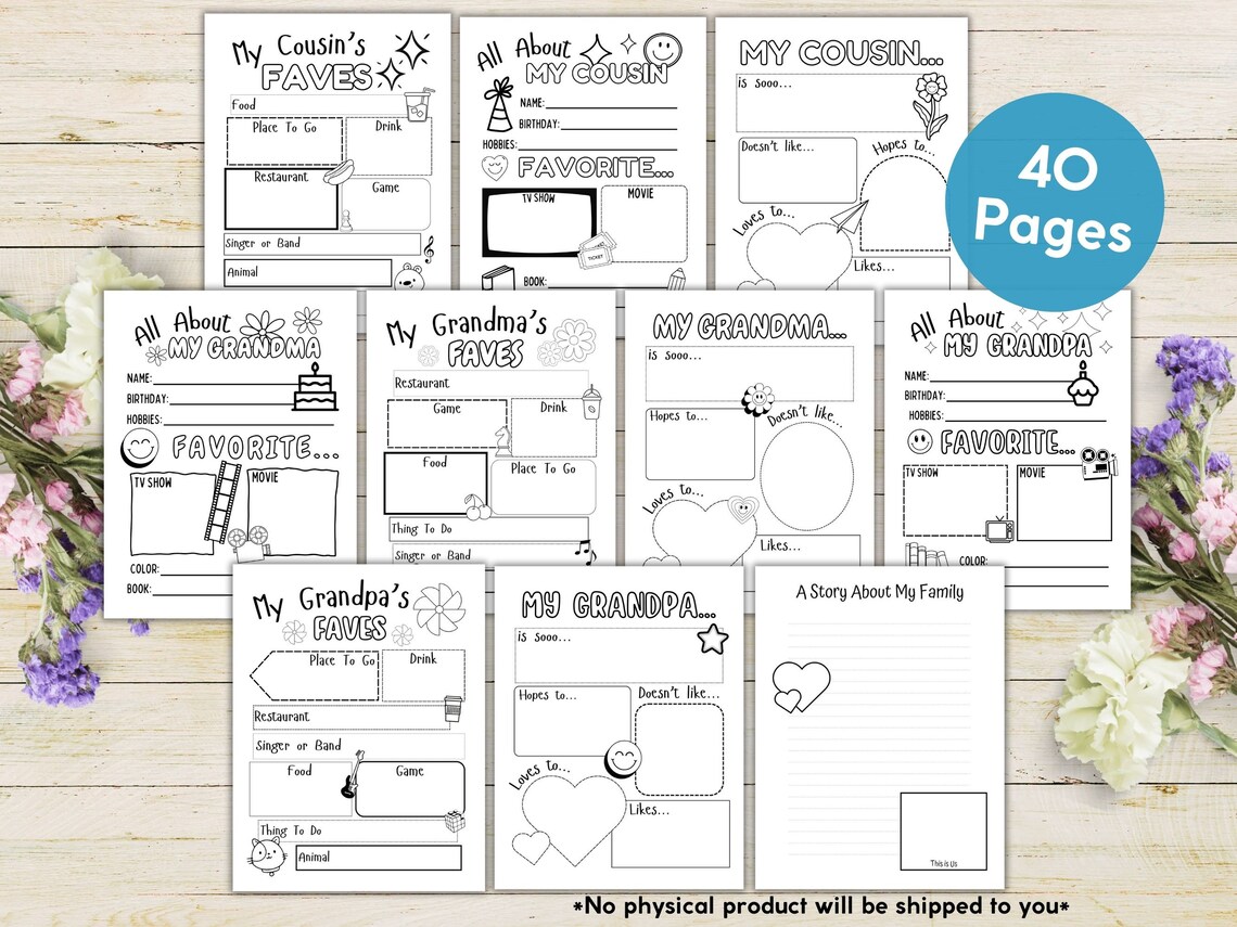All About My Family Printable Book for Kids, This is My Family Template ...