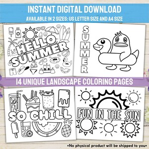 Summer Coloring Pages for Kids, Summertime Printable Activity for ...