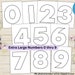 Extra Large Block Numbers for Kids Crafts, Printable Number Practice ...