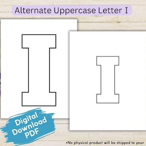 Large Alphabet Block Letters for Kids Crafts, Printable Uppercase and ...