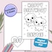 Best Friend Colorable Birthday Carding, Printable Birthday Cards ...