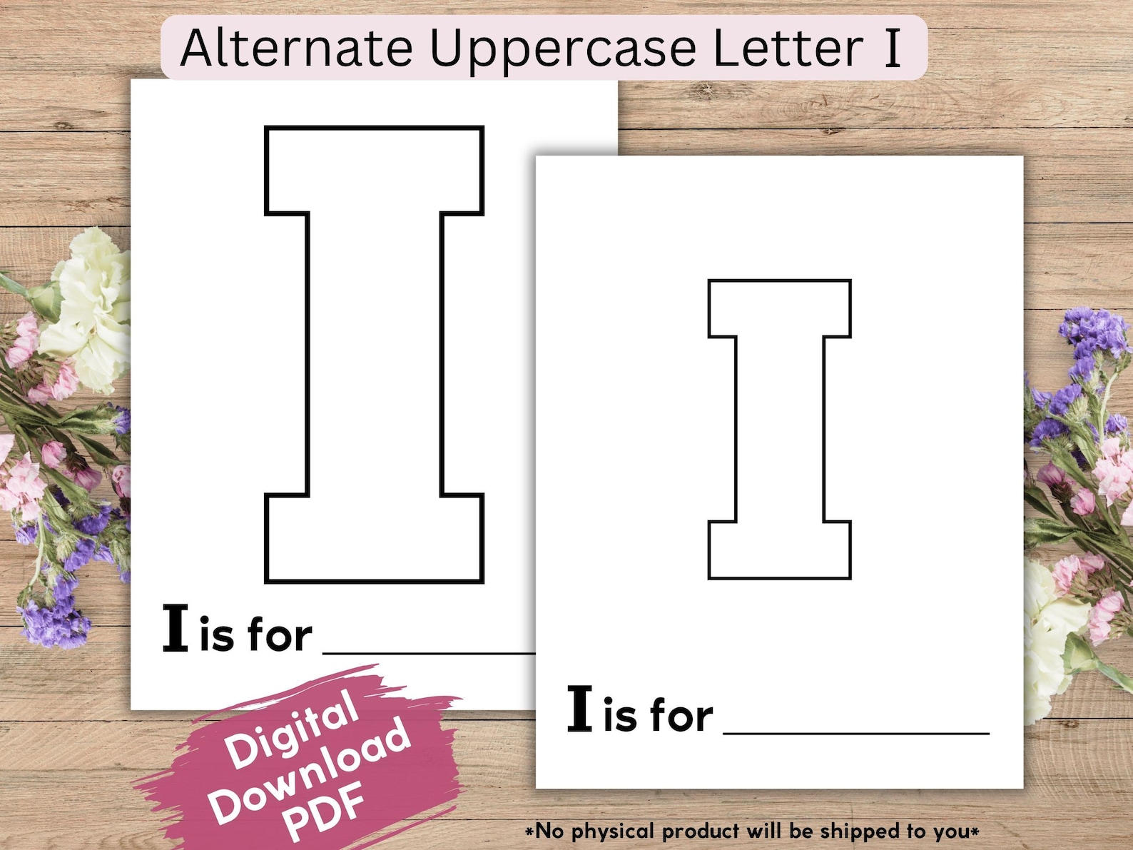 Large Block Letter Pages for Kids Alphabet Crafts, Printable Letter ...