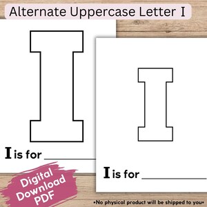 Large Block Letter Pages for Kids Alphabet Crafts, Printable Letter ...
