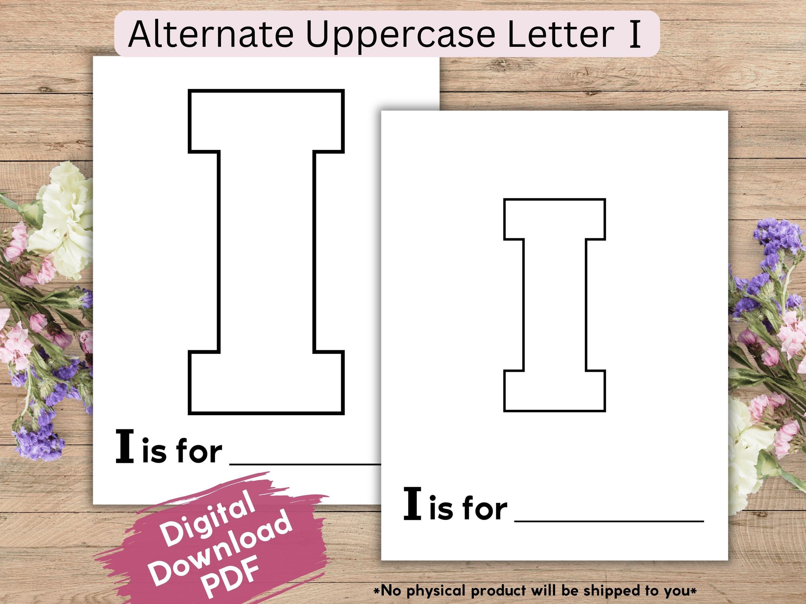 Large Block Letter Pages for Kids Alphabet Crafts, Printable Letter ...