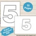 Extra Large Block Numbers for Kids Crafts, Printable Number Practice ...