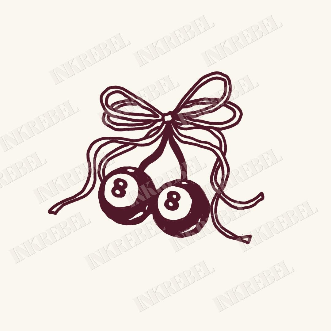 8 Ball Cherries, Retro Cherry, 8 Ball Vintage Graphic, Digital Download ...