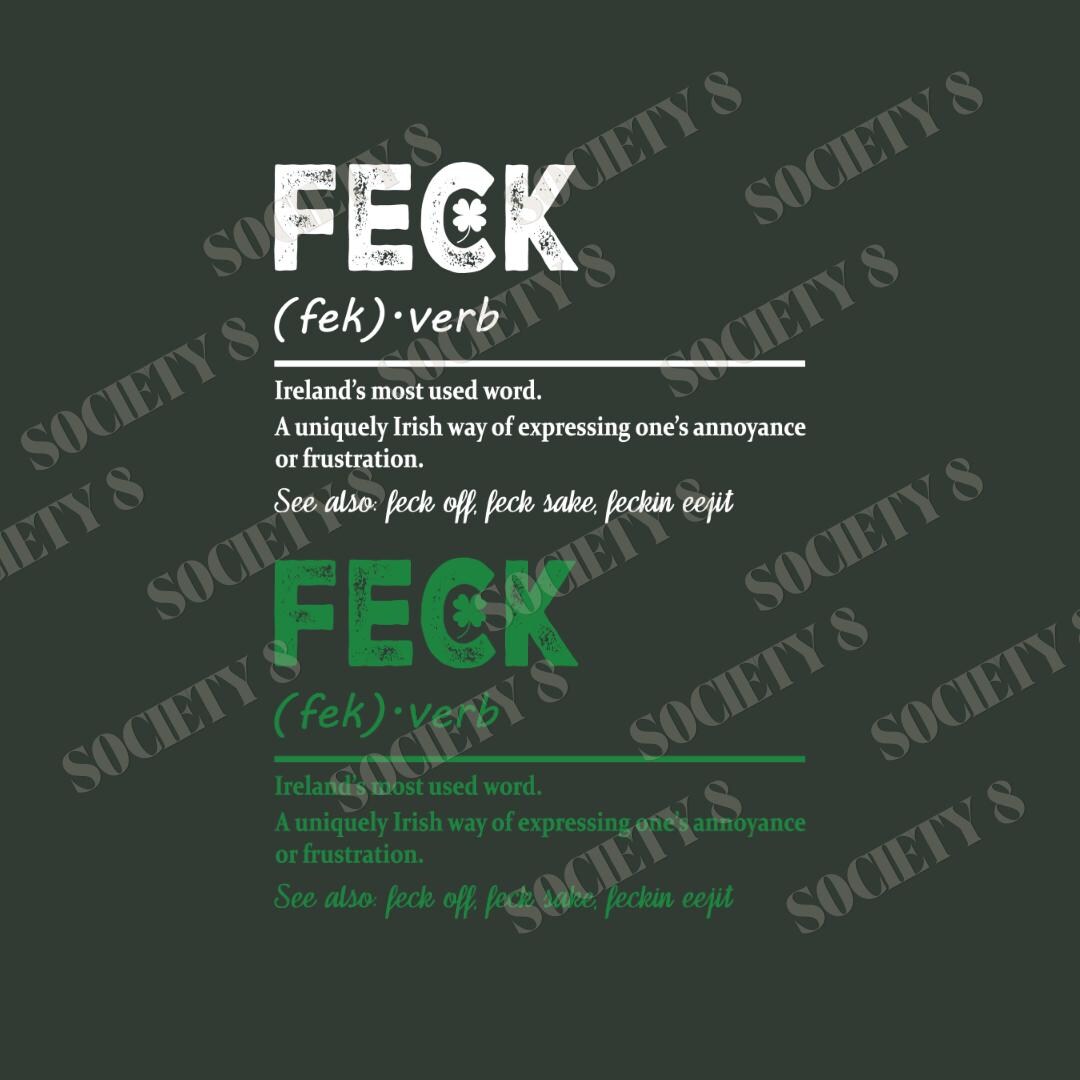 Feck Definition Print, Funny Irish Slang Wall Art, Digital Download ...