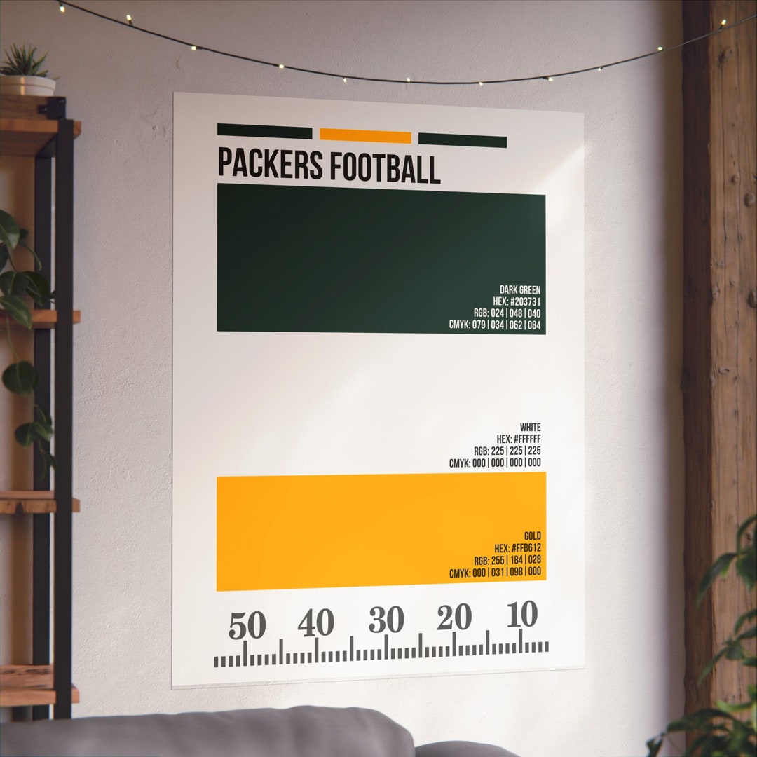 Green Bay Packers NFL Football Poster NFC Professional Graphic Design ...