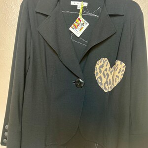 Upcycled Patchwork Jacket: Artwork Applique, Size L-XL - Etsy