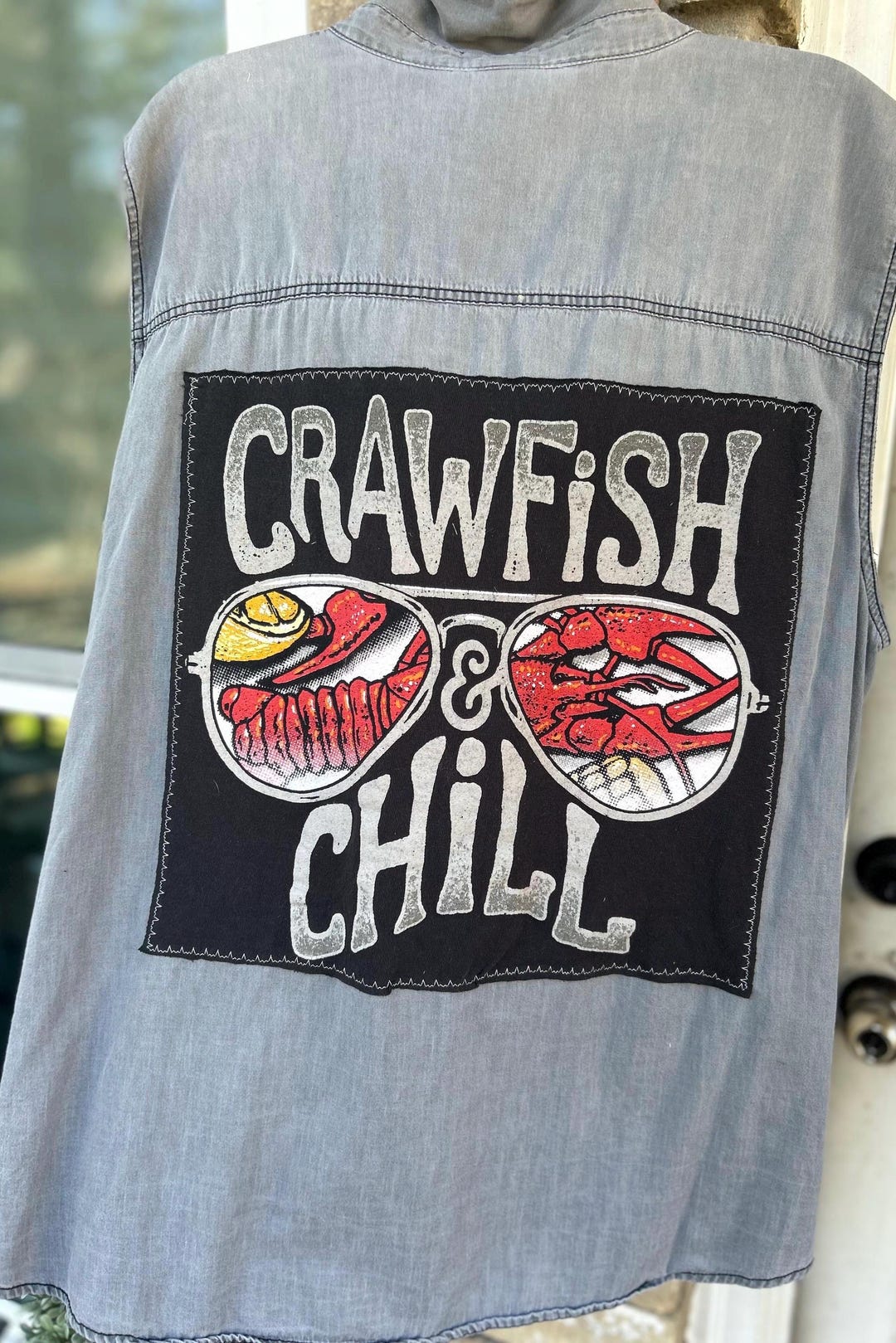 Women’s Upcycled Crawfish Shirt, Crawfish Season Outfit, Crawfish Party ...