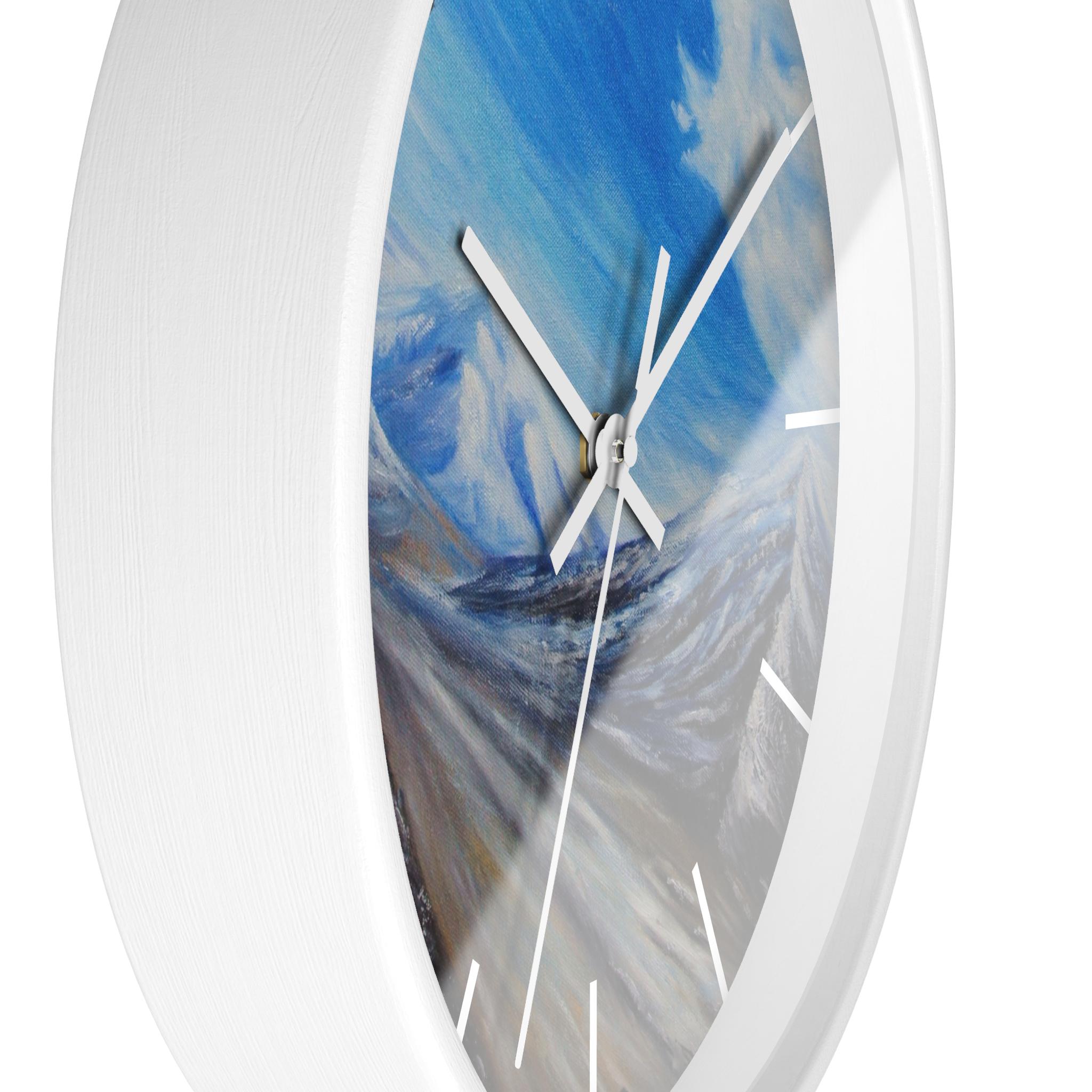 Snowy Mountain Wall Clock,eagle Wall Clock,original Painting Wall Clock ...