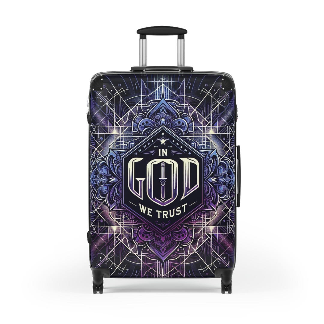 Cool Christian Suitcase,in God We Trust Suitcase,jesus Suitcase,cross ...