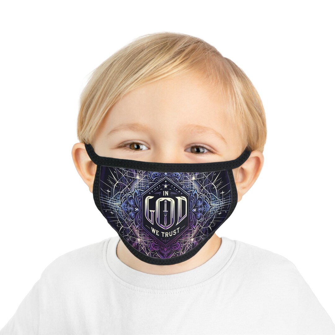Christian Kids Face Mask, "in God We Trust", Reusable Mask - Etsy