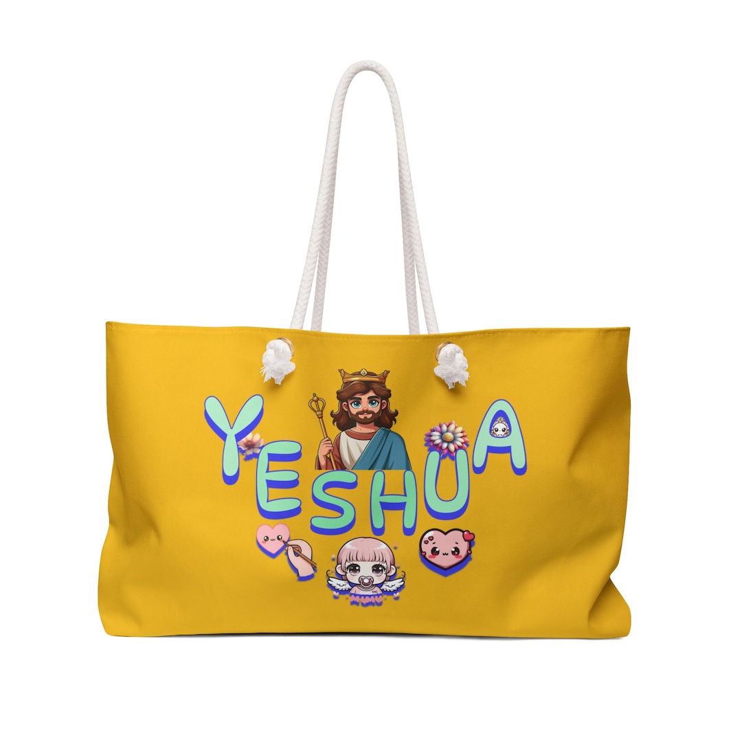 Yeshua Cartoon Art Weekender Tote Bag, Religious Gift - Etsy