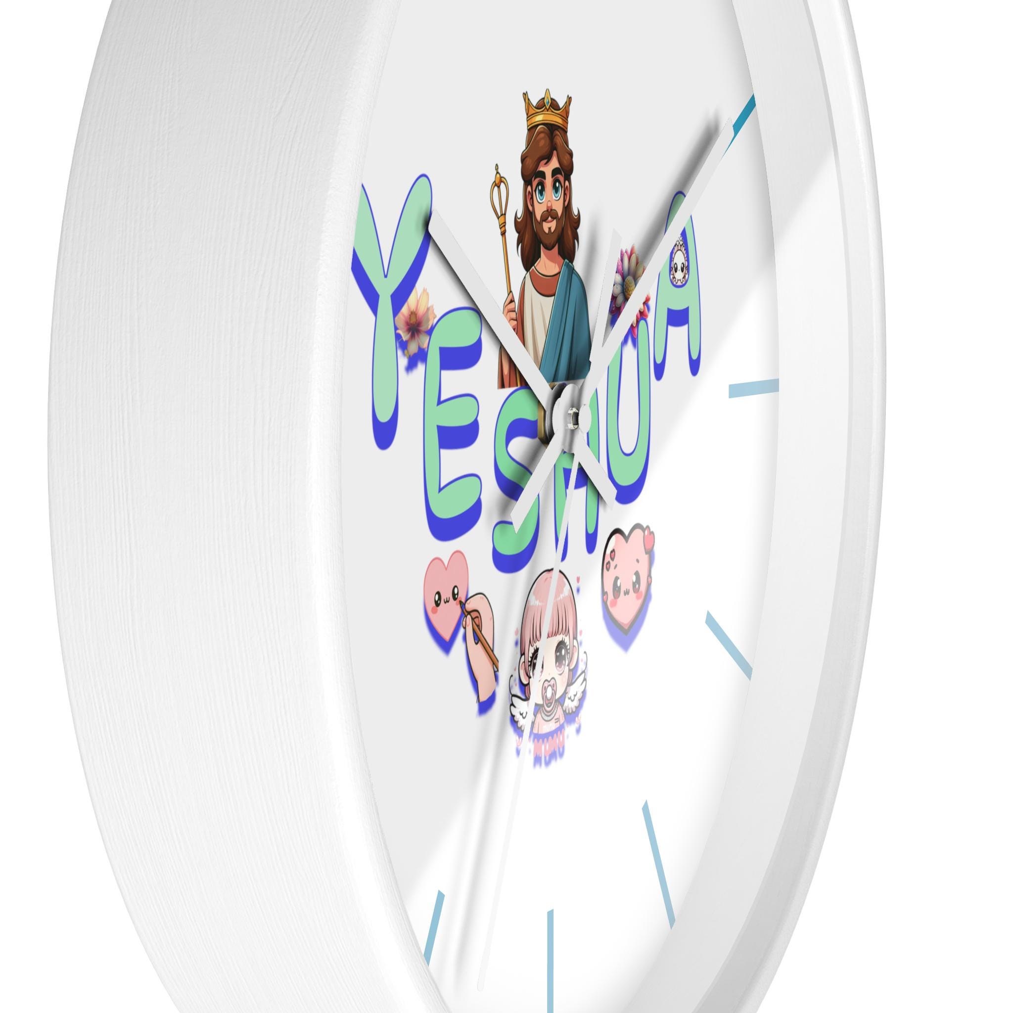 Jesus Wall Clock,yeshua Wall Clock,christian Wall Clock,cross Wall ...
