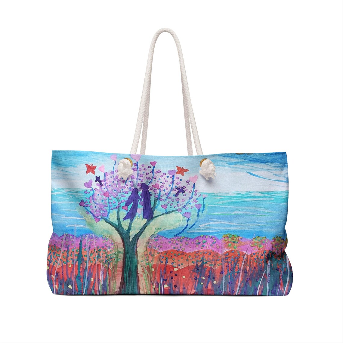 Christian Weekender Bag,jesus Women Weekender Bag,cross Weekender Tote ...