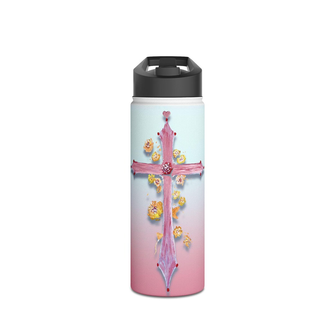 Christian Stainless Steel Water Bottle,18oz,cross Stainless Steel Water ...