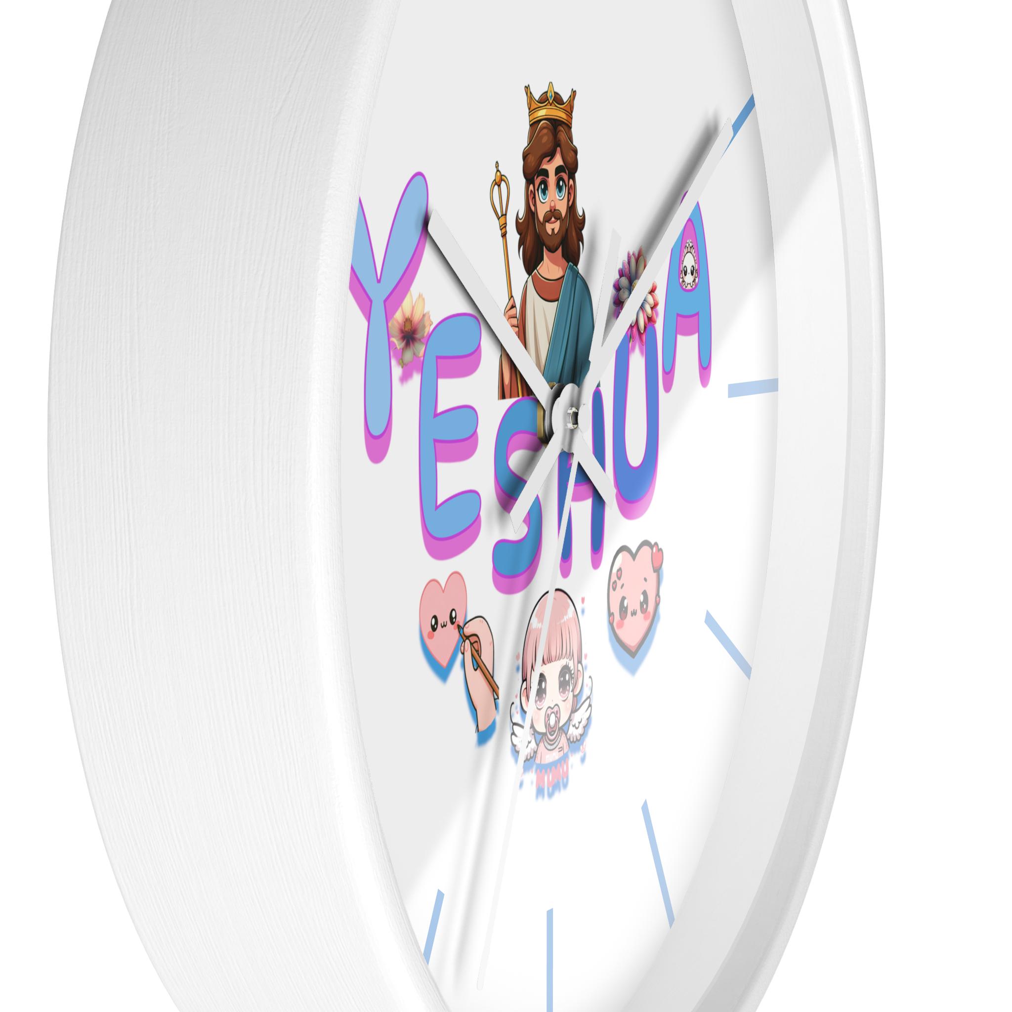 Jesus Wall Clock,yeshua Wall Clock,christian Wall Clock,cross Wall ...