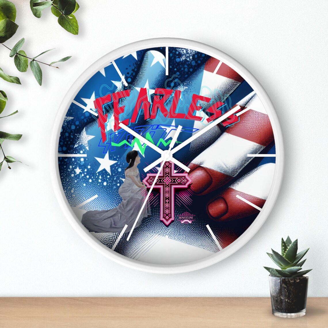 Patriot Clock,american Flag Clock,usa Flag Clock,jesus Clock,christian ...