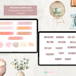 Everyday Aesthetic Digital Planner Stickers, Digital Stickers for ...